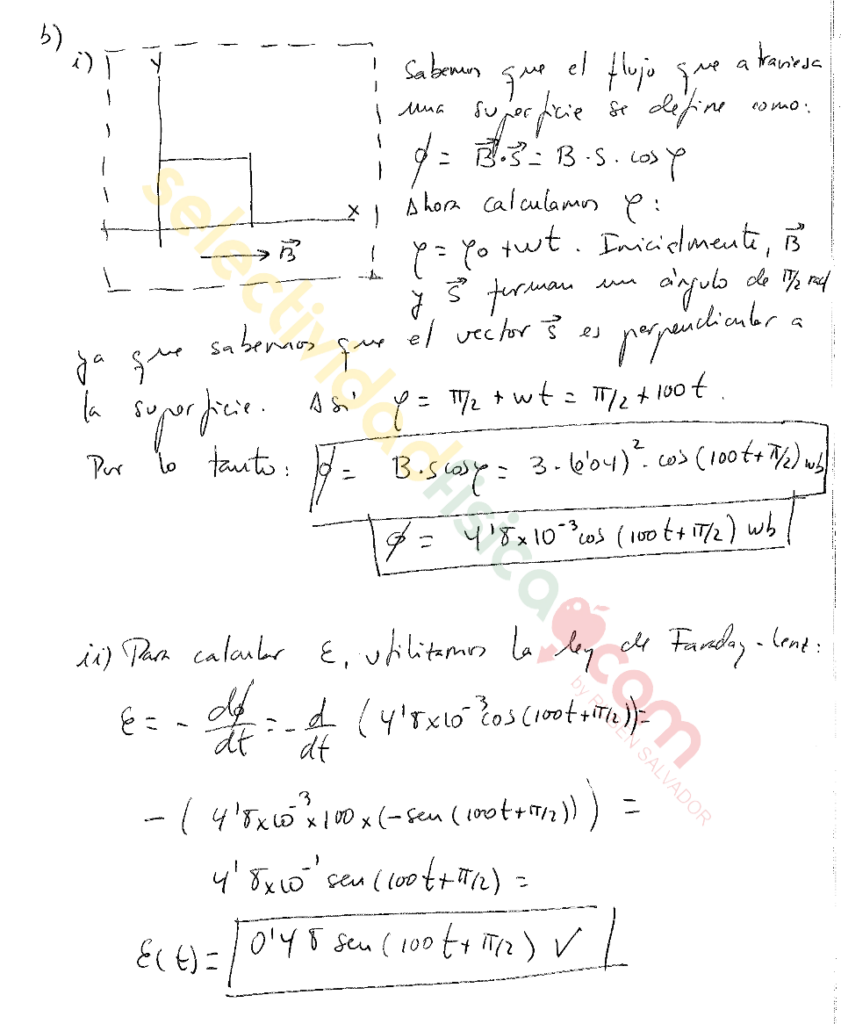 Ejercicio resuelto selectividad física electromagnetismo-Em-156 ...
